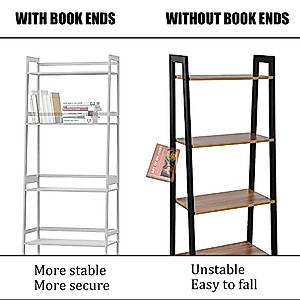 WTZ Bookshelf Book Shelf, Bookcase Storage Shelves Book case, Ladder Shelf for Bedroom, Living Room, Office MC-508(White)