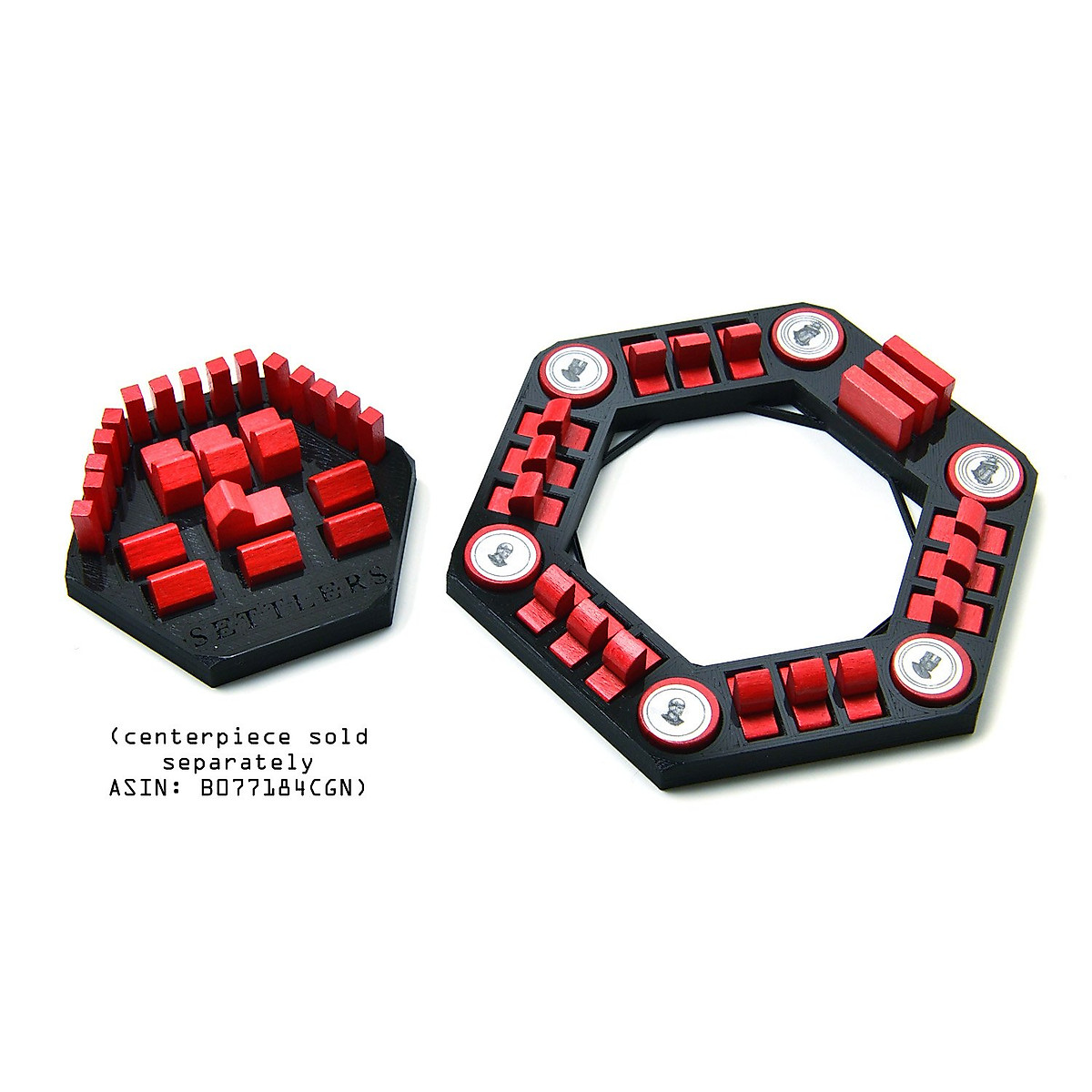 Solid Factory | Settlers Game Piece Holder/Organizer for Cities & Knights + Seafarers Expansions (Set of 4)