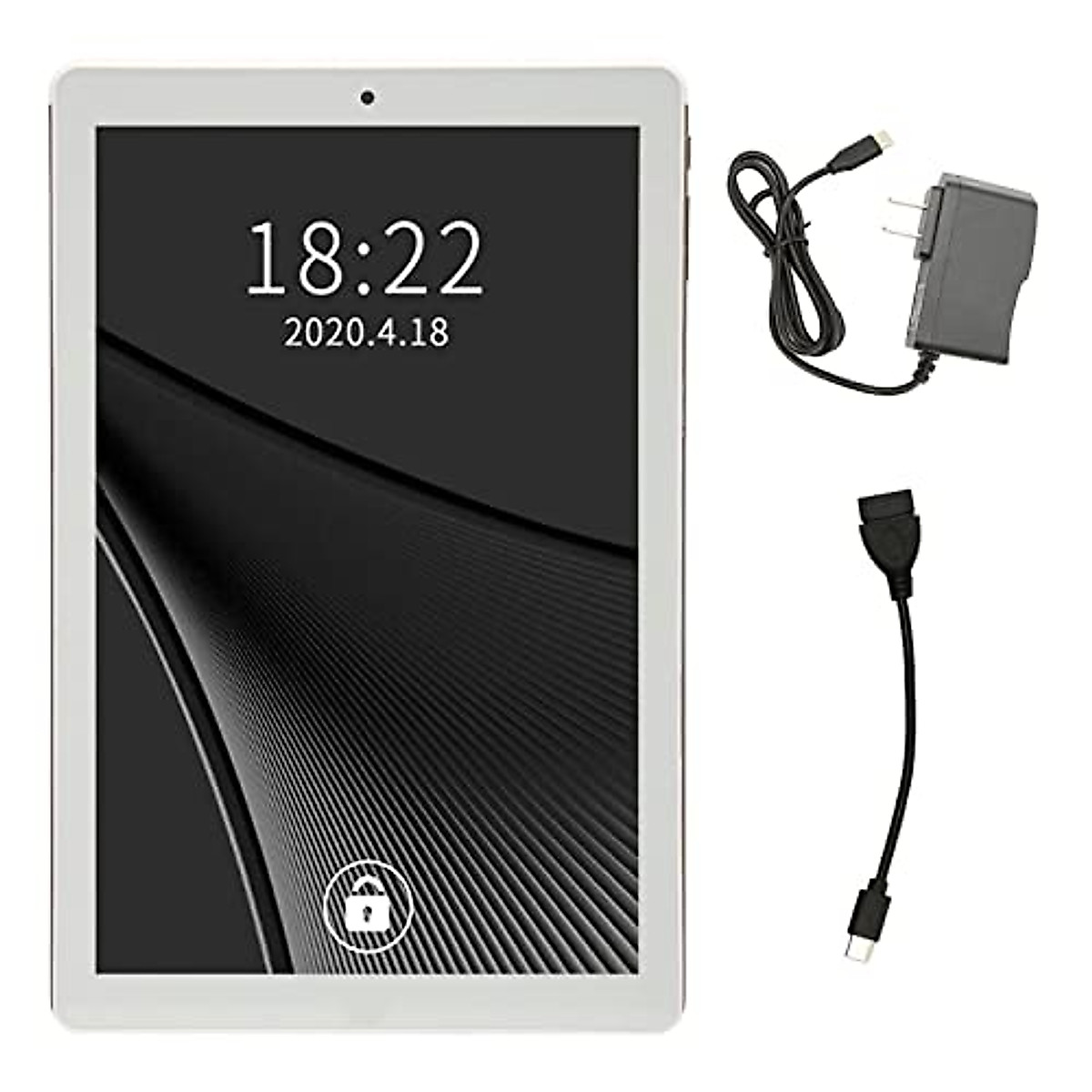 HEEPDD 10 Inch Tablet, USB C Charging Port Dual SIM Card Dual Standby 3GB RAM 64GB ROM Grey Multi Language Support Tablet PC 13MP Rear Camera for Daily Use (US Plug)