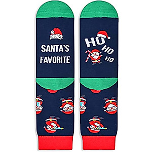HAPPYPOP Funny Christmas Socks for Men Women Boys Girls Holiday Socks Fun Gifts Stocking Stuffers for Teens Girls Secret Santa Gifts Christmas Gifts Box