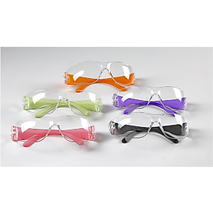 Pyramex Mini Intruder Safety Eyewear, Multi Colors / Clear-Hardcoated Lens (Pack of 12)