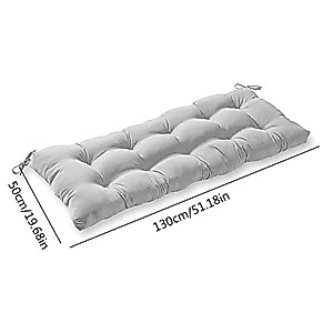 Indoor/Outdoor Bench Cushion, Swing Cushion, 51.2"x19.7", for Lounger Garden Furniture Patio Lounger Bench (Gray)