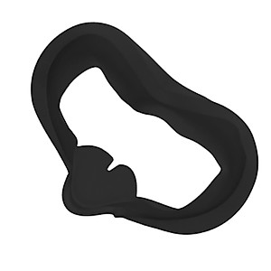 Silicone VR Face Cover Pad, VR Glasses Silicone Eye Mask Breathable Anti Sweat VR Protective Cover for Oculus Quest 2 Gaming Headset(Black)
