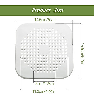 Waziaqoc 2 Pack Drain Hair Catcher, Durable Silicone Round Hair Stopper Shower Drain Covers for Bathroom, Bathtub and Kitchen, Easy to Install and Clean(Grey, White)