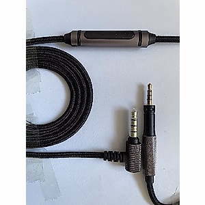 Replacement Audio Cable line 1.5m for Sennheiser Momentum 2 1.0 2.0 3.0 HD 4.40 BT HD4.50 HD4.30i hd 400s 3.5 to 2.5mm Headphones Cable Wire with Mic Control for iPhone iOS Android