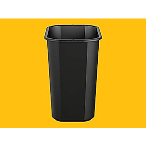 AmazonCommercial 3 Gallon Commercial Waste Basket, Black, 2-Pack