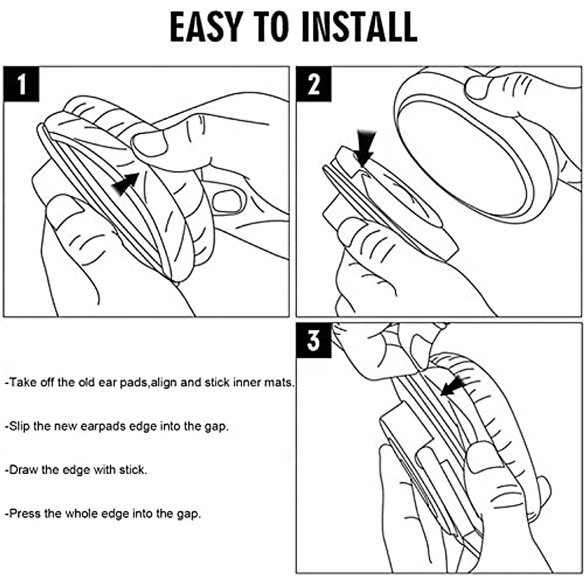 WH-XB900N Replacement Ear Pads Potein Leather Earpads Cover Quite-Comfort Sponge Ear Cushion Pad Earmuff Repair Parts Compatible with WH-XB900N On-Ear Headphone(Blue)