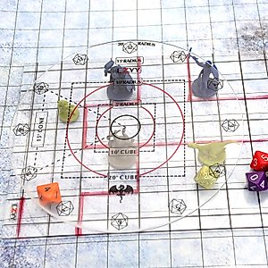 Spell AoE Tempalte + DND Flying Miniatures Combat Riser for Dungeons and Dragons, Pathfinder, D&D and Tabletop RPG