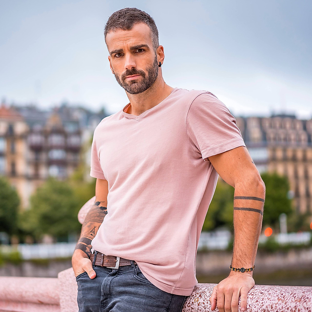 COAI Viking Jewelry Lion Tiger Eye Stone Bracelet for Men Women