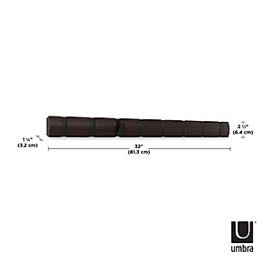 Umbra Flip 8-Wall Mounted Hook (Black-Walnut)