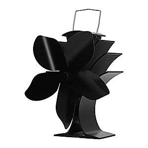 PenRux 5 Blade Wood Stove Fan, Non Electric Heat Powered Fireplace Fans Eco Fan for Home Wood Log Burner Fireplace, Circulates Warm Heated Air Eco Stove Fan,Silent Operation