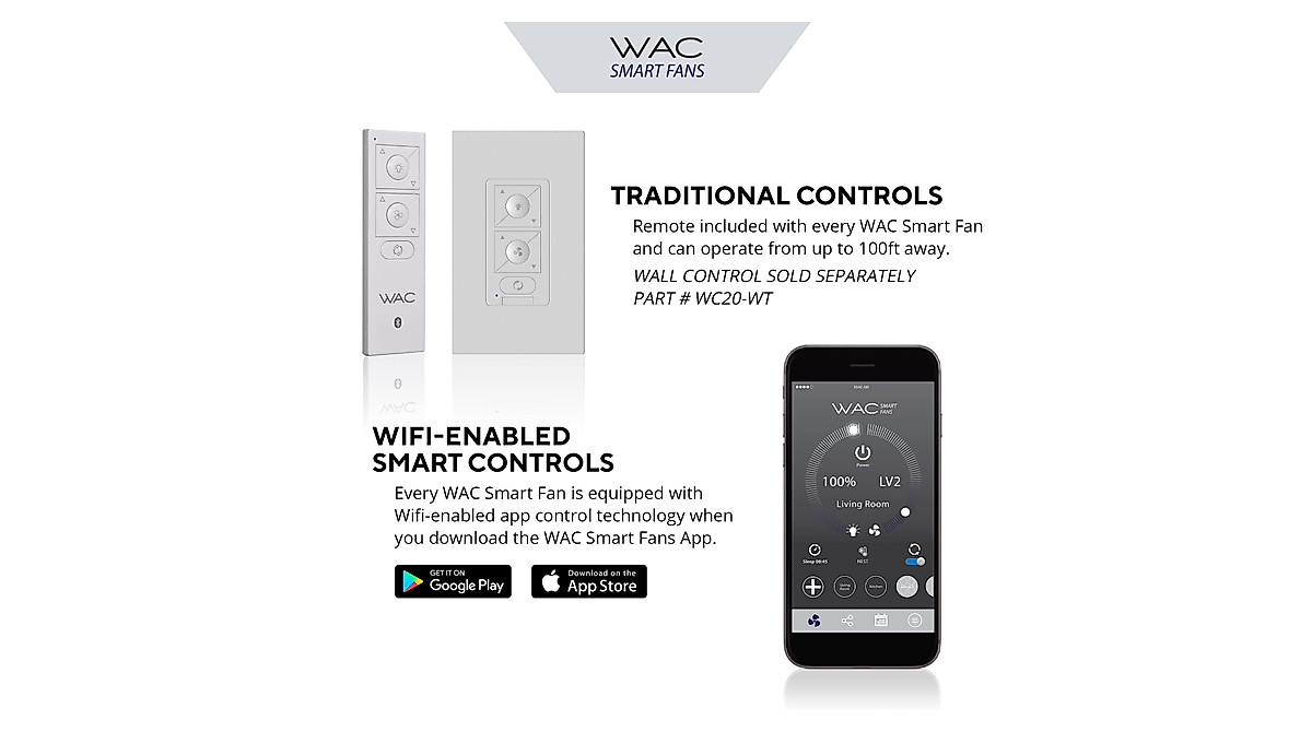 WAC Smart 54-Inch Ceiling Fan with App & Voice Control