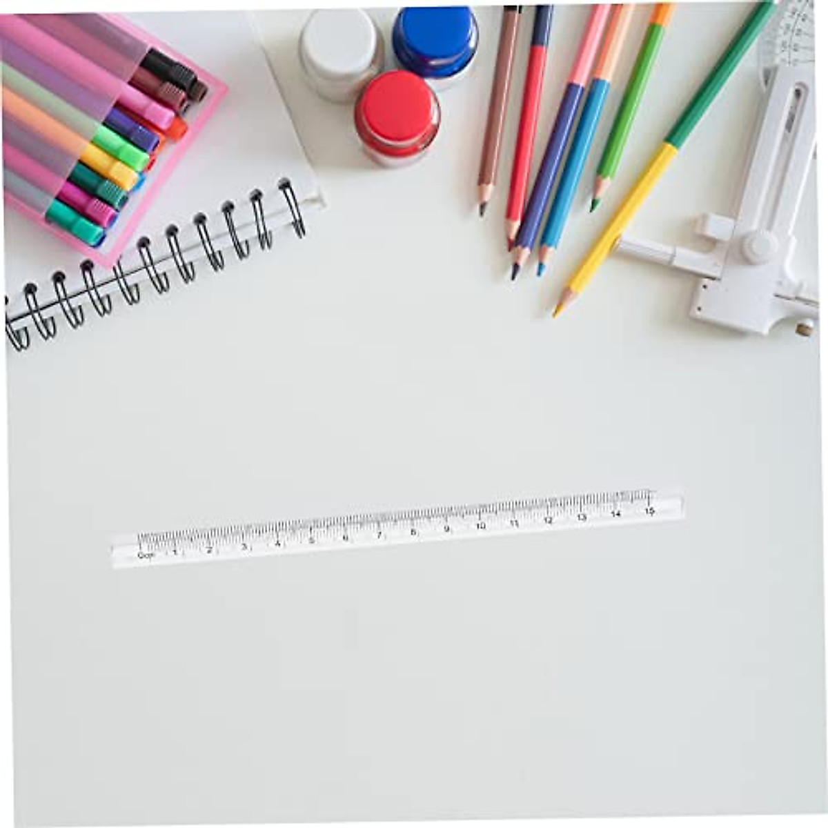 NUOBESTY 8pcs Transparent Triangular Ruler Plastic rulers Metric Ruler Machinist Ruler Clear Scale rulers Ruler for Transparent Small Ruler Architecture Supplies Classroom Supplies