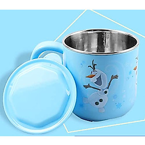 Disney Frozen Olaf ABS Stainless Steel Cup with Lid, 250ml, Blue