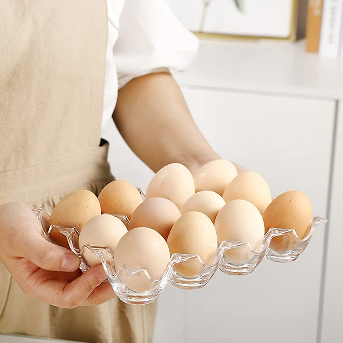 Hemoton 1pc Box Acrylic Egg Tray Kitchen Egg Holder Tray Eggs Storage Container Storage Drawers Egg Holder for Fridge Portable Refrigerator Egg Dispenser for Refrigerator Filler Household