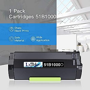 LxTek Compatible Toner Cartridge Replacement for Lexmark 51B1000 to use with MS417DN MS317DN MS517DN MS617DN MX517DE MX617DE MX317DN MX417DE Printers (Black, 1 Pack)