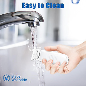 SweetLF Hair Clippers, Silent Cordless Hair Trimmer, Mini Hair Cutting Kit with 3 Guide Combs, USB Rechargeable, Portable, White