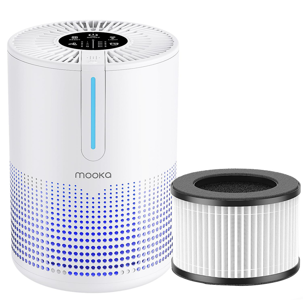 MOOKA Genuine True H13 HEPA Air Filters Replacement for M01 Purifier, Removes Dust, Smoke, Odor, Dander, Pollen, 1 Pack