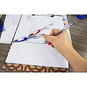 BAZIC Oil Gel Ink Retractable Pen Lumiere Black Color, 0.7 mm Medium Point Soft Grip Smooth Writing, for Office School (3/Pack), 1-Pack