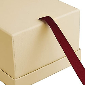 Noble Piano Wood Watch Gift Box - Luxury Single Watch Box - Comes with a Two Piece Packer and Ribbon (Mahogany)