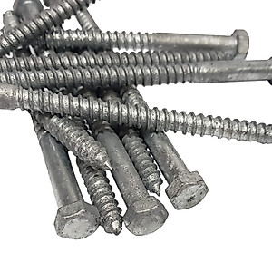 3/8" x 6" Lag Bolt Screws | Hex Head | Hot Dip Galvanized | 10pcs Box