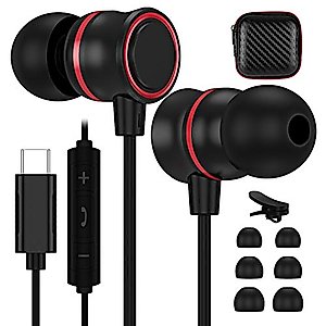 COOYA USB C Headphones for Samsung S23 S22 Ultra S20+ S21 FE A53 Type C Wired Earbuds with Mic Volume Control DAC Stereo in-Ear Earphones for iPad 10 Pro Air 4 5th Galaxy A54 Flip Pixel 7 6 OnePlus 11