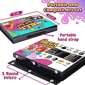 Dinonano Drawing Painting Art Set for Kids - 238 Pieces Paint Makers Coloring Set School Supplies Kit Sketch Pad Easel Oil Pastels Crayons Watercolor Pencils Markers Toddler Boys Girls Age 3 4 5 6-12