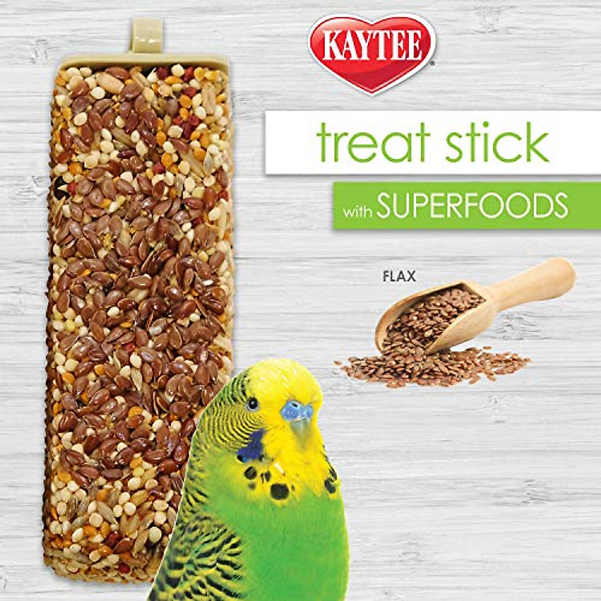 Kaytee Pet Bird Superfood Treat Stick, Flax, 5.5 oz