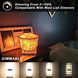 Ziomitus Dimmable E12 C7 Candelabra Led Light Bulbs 4W, Kx-2000 25W-40 Watt Halogen Equivalent, 3000k Warm White T6 Small Base 120V E12 Led Bulbs for Ceiling Fan Light Salt Lamp,450 lm(5Pack)