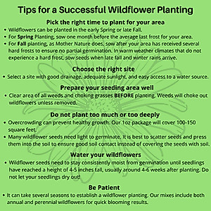 Hummingbird Nectar Wildflower Seeds - 1oz, Open-Pollinated Wildflower Seed Mix Packet, Non-GMO, No Fillers, Annual, Perennial Wildflower Seeds Year Round Planting - 1 oz