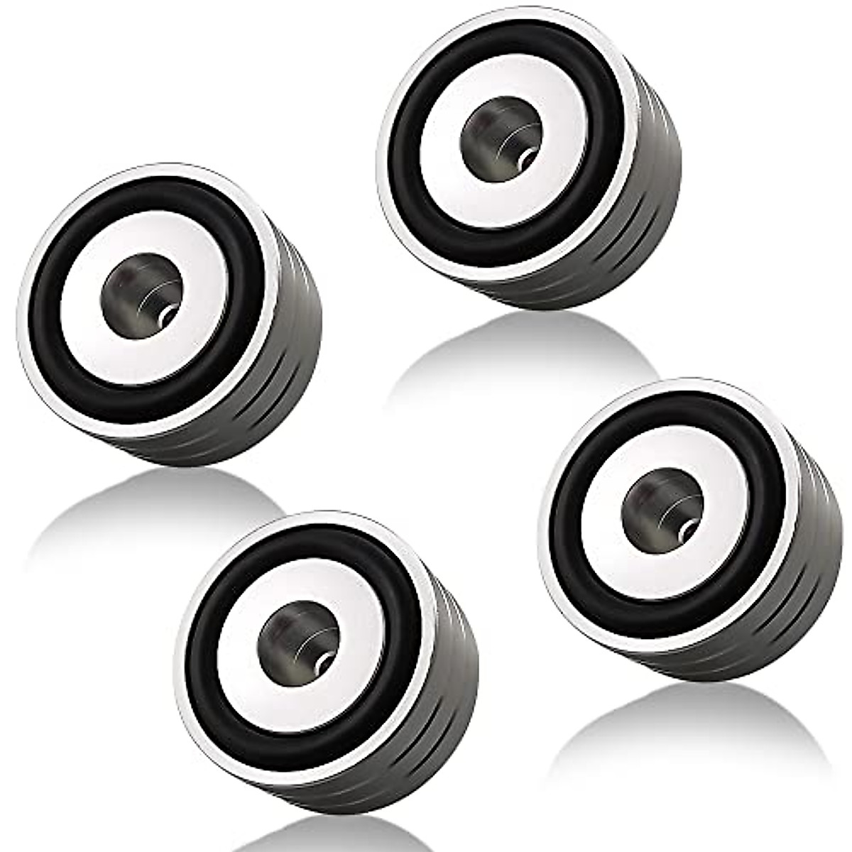 Tertullus 4 Sets High-End HiFi Aluminum Speaker Feet, Shock Base Pad Spikes,40x20mm,Shockproof Stand Pad for HiFi Devices Amplifier Turntable DAC Recorder CD (Silver)