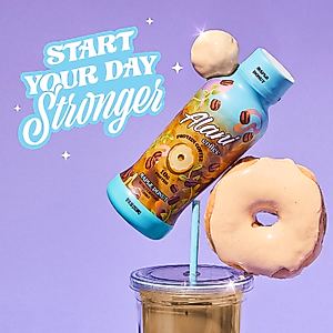 Alani Nu Protein Coffee MAPLE DONUT | Ready To Drink Cold Brew with 10g of Protein | 100mg Caffeine | 90 Calories, Naturally Flavored | 12 Fl Oz Bottles | 12 Pack
