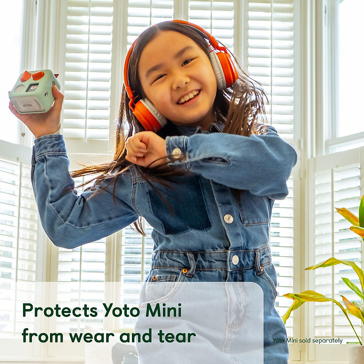 Yoto Mini Protective Adventure Jacket - Silicone Carry Case Protects Your Childs Mini Player from Small Bumps and Wear and Tear - Blue Bird