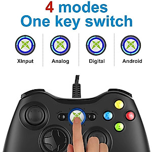 NBCP Game Controller for Xbox 360,Wired Xbox 360 Controller for PC Windows 7/8 /8.1/10/ Microsoft Xbox360/Xbox 360 Slim USB Gamepad, Joypad with Dual Vibration