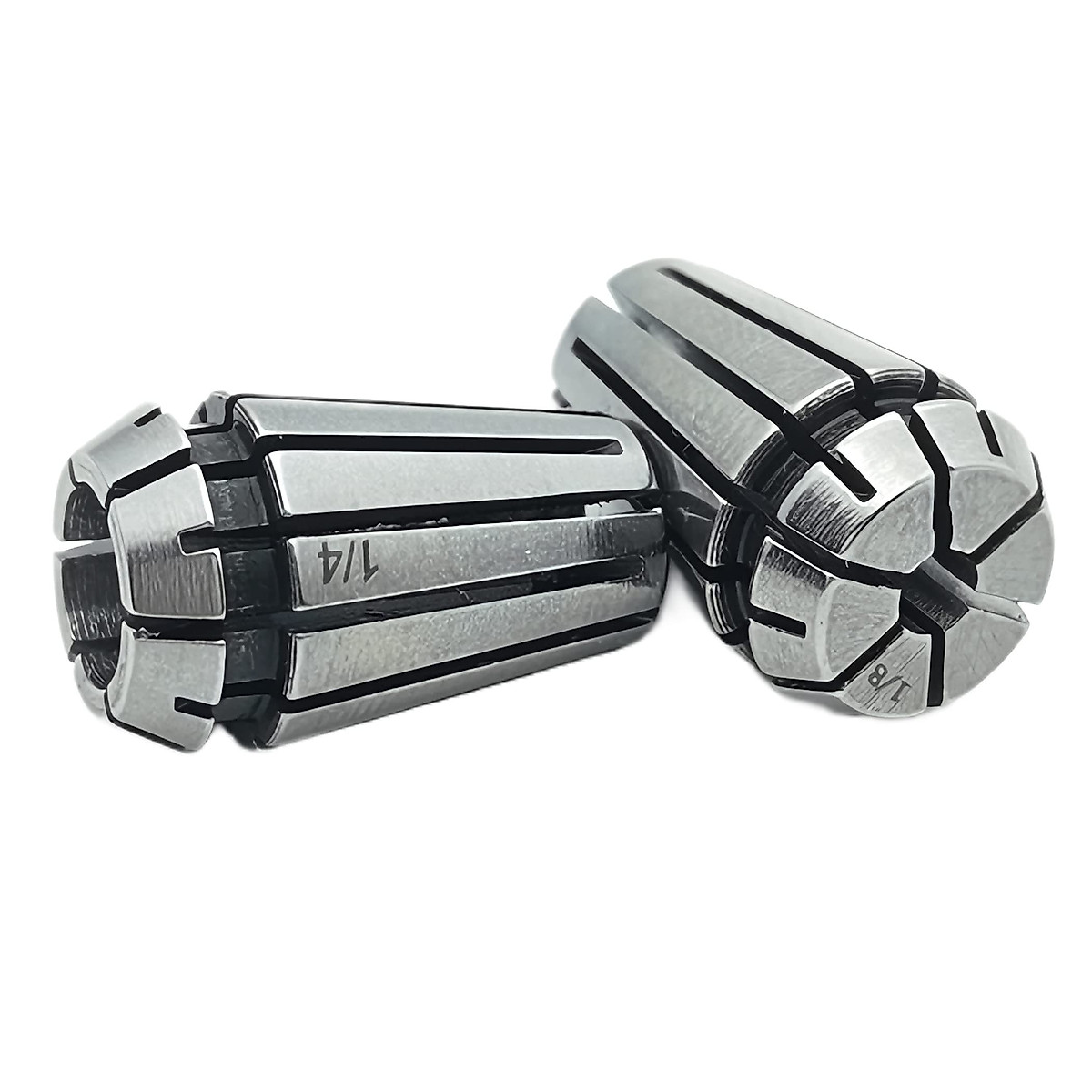 F.L.S Er11 Spring Collet Set, 1/8" and 1/4" ER11 Collet Chuck for CNC Engraving Machine & Milling Lathe Tool