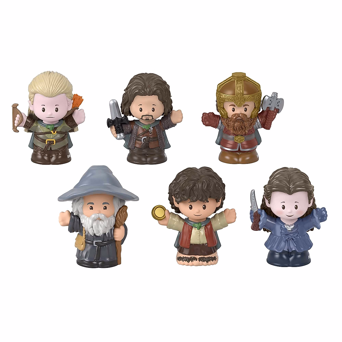 Little People Collector Lord of the Rings Special Edition Figure Set with 6 Characters in a Display Gift Package for Adults & Fans