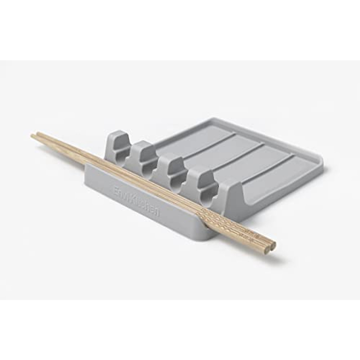 ENVIKITCHEN Silicone Spoon Rest - Large Cooking Utensil Holder with Drip Pad Walls - Multiple Spoon Rest with Wider Slots for Bigger Utensils, BPA-Free Spatula Rest for Stove, Kitchen, Countertop