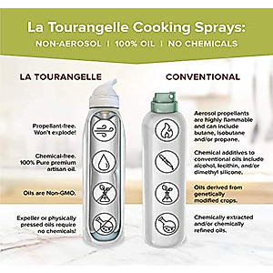 La Tourangelle, Avocado Oil Spray, All-Natural Handcrafted from Premium Avocados, Great for Cooking, Butter Substitute, and Skin and Hair Care, Spray Cooking and Grilling Oil, 5 fl oz