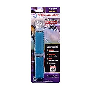 DrTim’s Aquatics Reef Safe Waste-Away Time Release Gel – Natural Fish Tank & Aquarium Leave-in Gel Waste Management Solution for Dissolving & Cleaning Organic Sludge & Waste - 2 Pack - Treats 100 gal