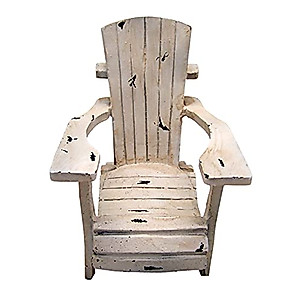 Distressed Beach Chair Wine Bottle Holder, Tabletop Decoration, Beach Themed Décor, 5.5 Inches