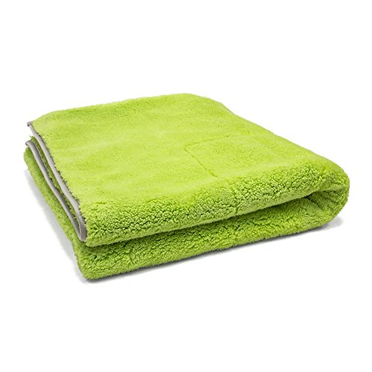 Autofiber [Motherfluffer XL] Soft and Plush Car Drying Towel 22"x22" (Green)