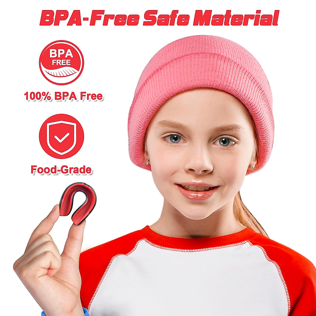 MENOLY Youth Mouth Guard - 5 Packs Football Mouth Guard, BPA Free Mouth Guard with Portable Case, Mouth Guard Sports for Boxing, Basketball, Lacrosse, MMA, Hockey, Wrestling, Soccer