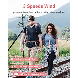 Coohea Mini Handheld Fan 4800mAh Battery Portable Fan USB Rechargeable Eyelash Fan 3 Speeds Wind Powerful Makeup Fan Cute Small Fan with Base & Lanyard for Hand Held Desk Travel Beach Office, Pink