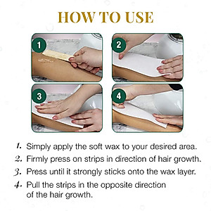 Clean + Easy Cloth Strips, Medium Non-Woven, Wax Remover Cloths, 100-ct, 1-pack