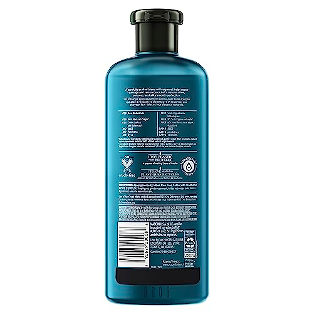 Herbal Essences Argan Oil Paraben Free Shampoo, Hair Repair, 13.5 fl oz, with Certified Camellia Oil and Aloe Vera, For All Hair Types, Especially Damaged Hair