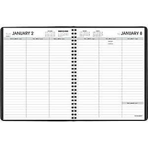 AT-A-GLANCE 2023 RY Open Scheduling Weekly Planner, Black, Medium, 6 3/4" x 8 3/4"