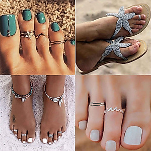 925 Sterling Silver Open Cuff Toe Ring for Women Adjustable Pinky Ring Band Size 2-4…