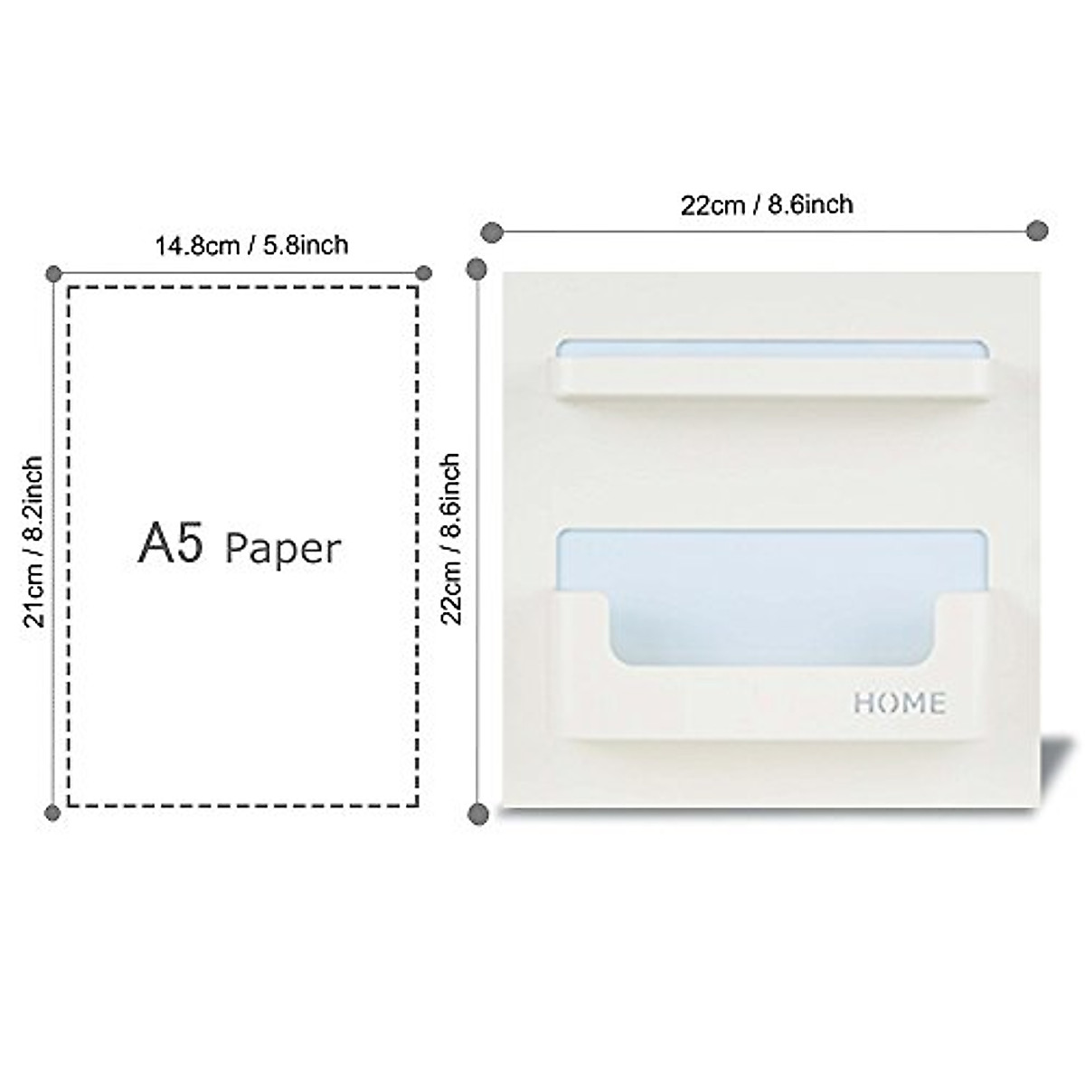 EHKIT Bedside Shelf Accessories Organizer- Wall Mount Self Stick On,Ideal for Glasses,Remote,Earphone, Cell Phone Charger,Manicure Kit