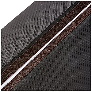 Prime-Line MP76740 Heavy-Duty Non-Slip Furniture Pads, 1/4 inch Thick x 4 inch x 4 inch Squares, Self-Adhesive Backing, Brown Felt w/Black Rubber, Pack of 8