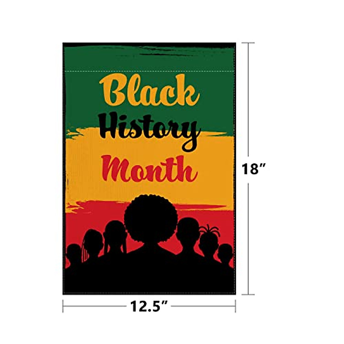 Linen Black History Month Garden Flag Black History Month Yard Sign Afro African American Black History Month Decorations and Supplies Outdoor